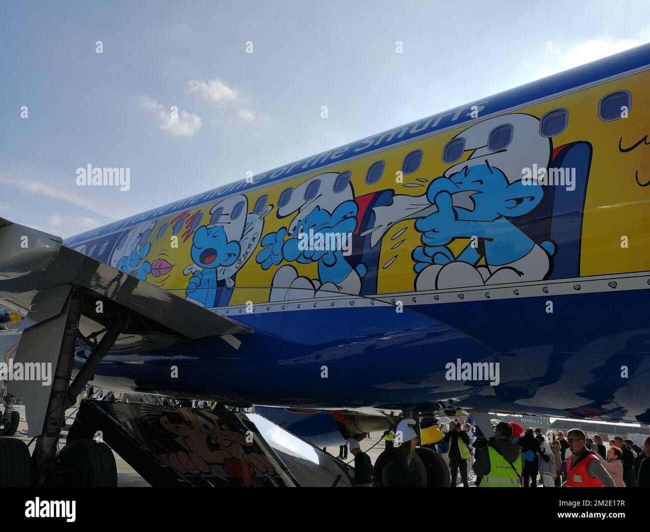 illustartion picture shows the presentation of the Smurfs (Smurfen ...