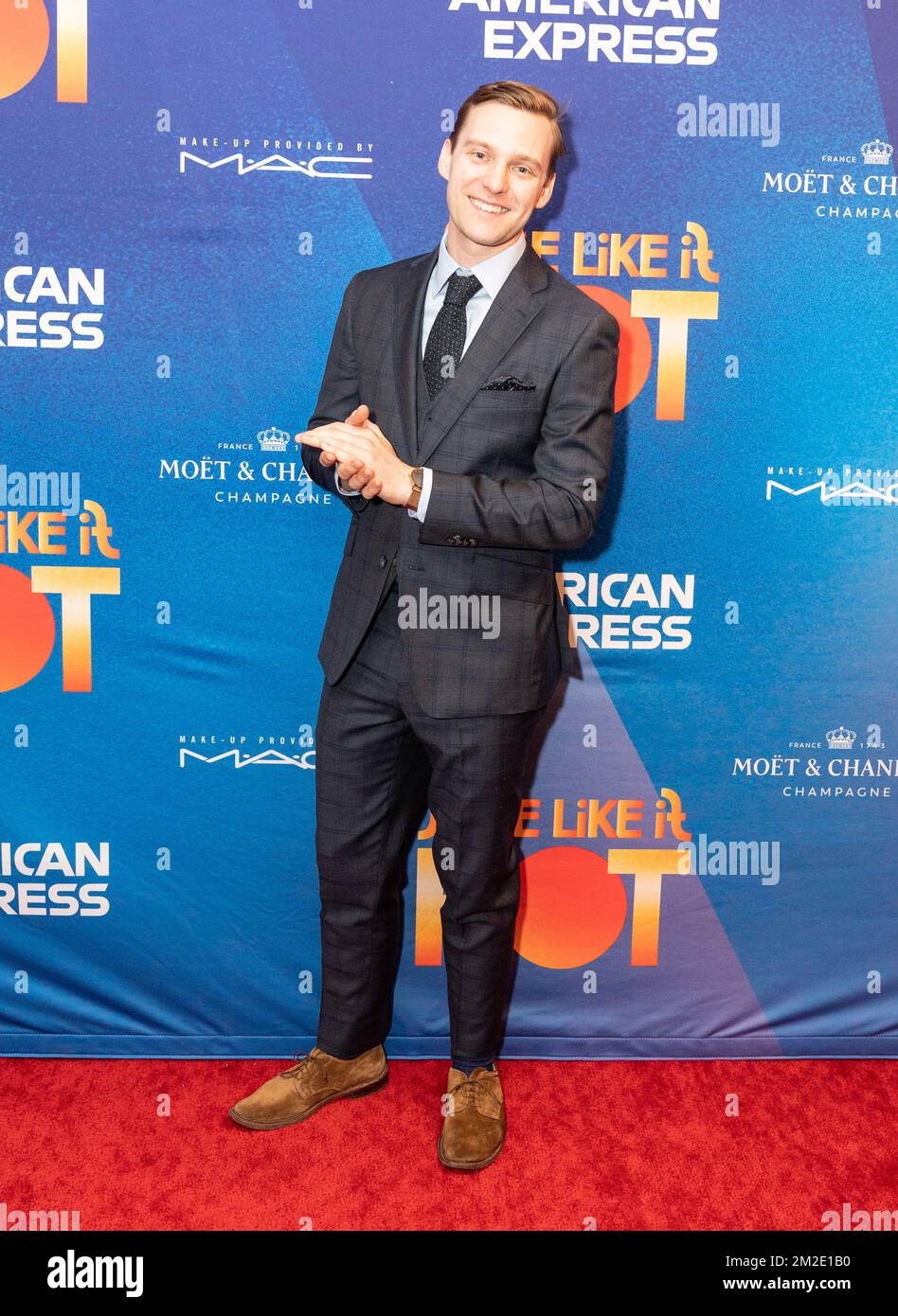 Brendon Stimson attends opening night for Some Like It Hot on Broadway ...