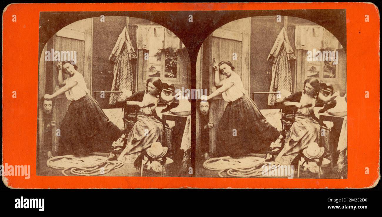 Curiosity punished , Eavesdropping, Punishment & torture Stock Photo ...