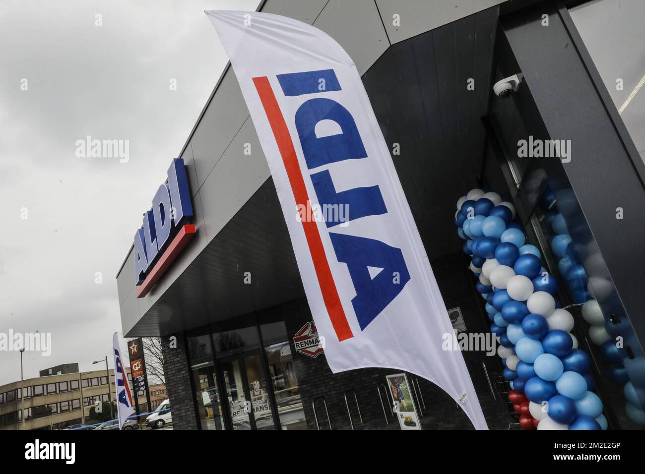 Aldi flags hi-res stock photography and images - Alamy