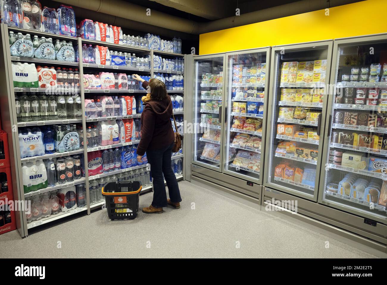 Illustration picture shows the new store of French supermarket chain ...