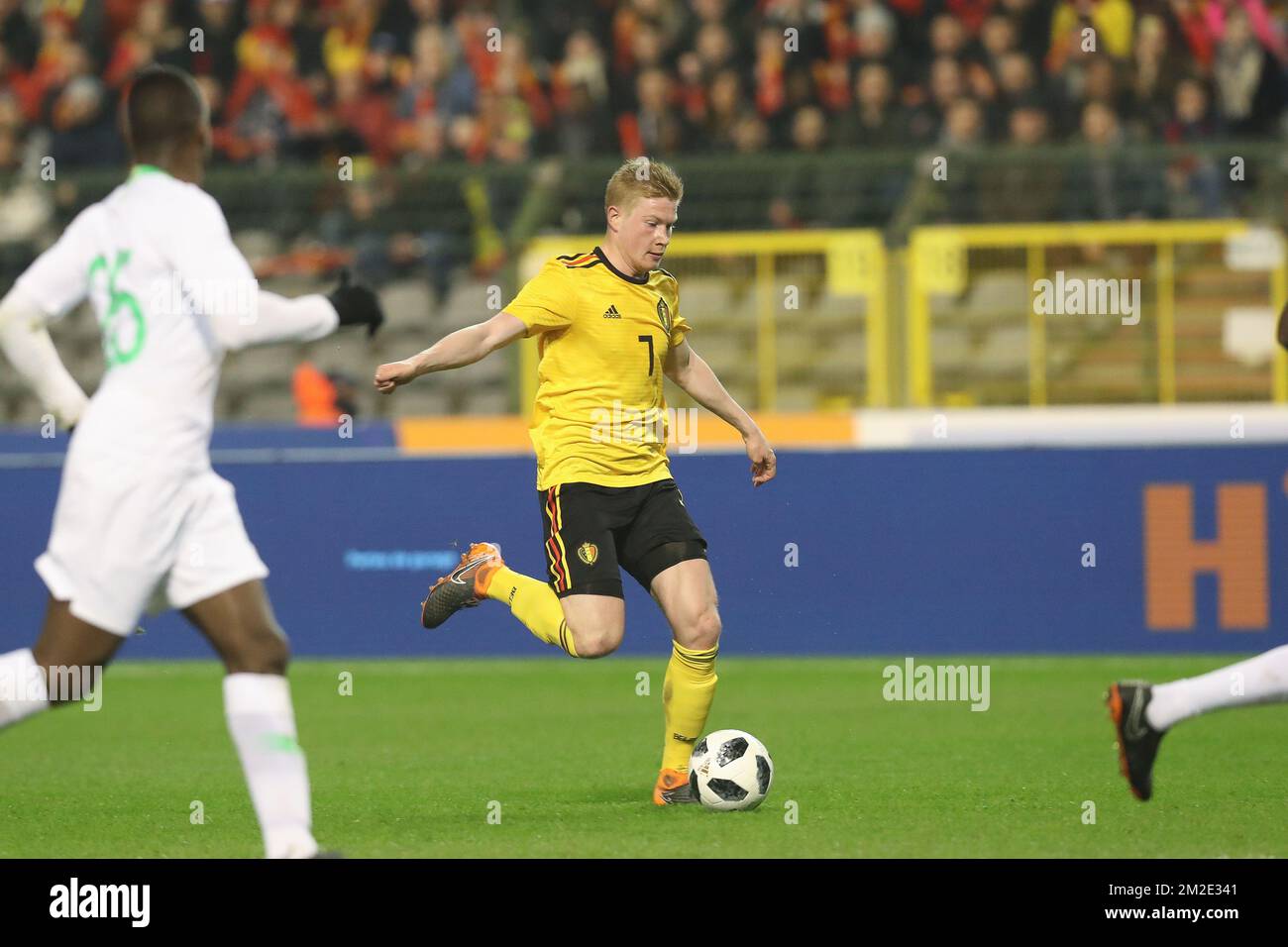 Belgium's Kevin De Bruyne pictured in action during a friendly game ...