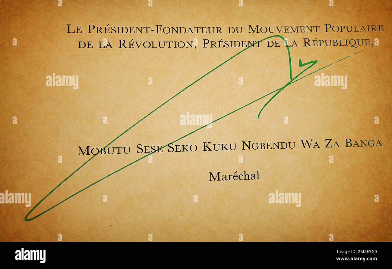 Signature of Mobutu Seseeko | Signature de Mobutu Sese Seko 29/03/2018 ...