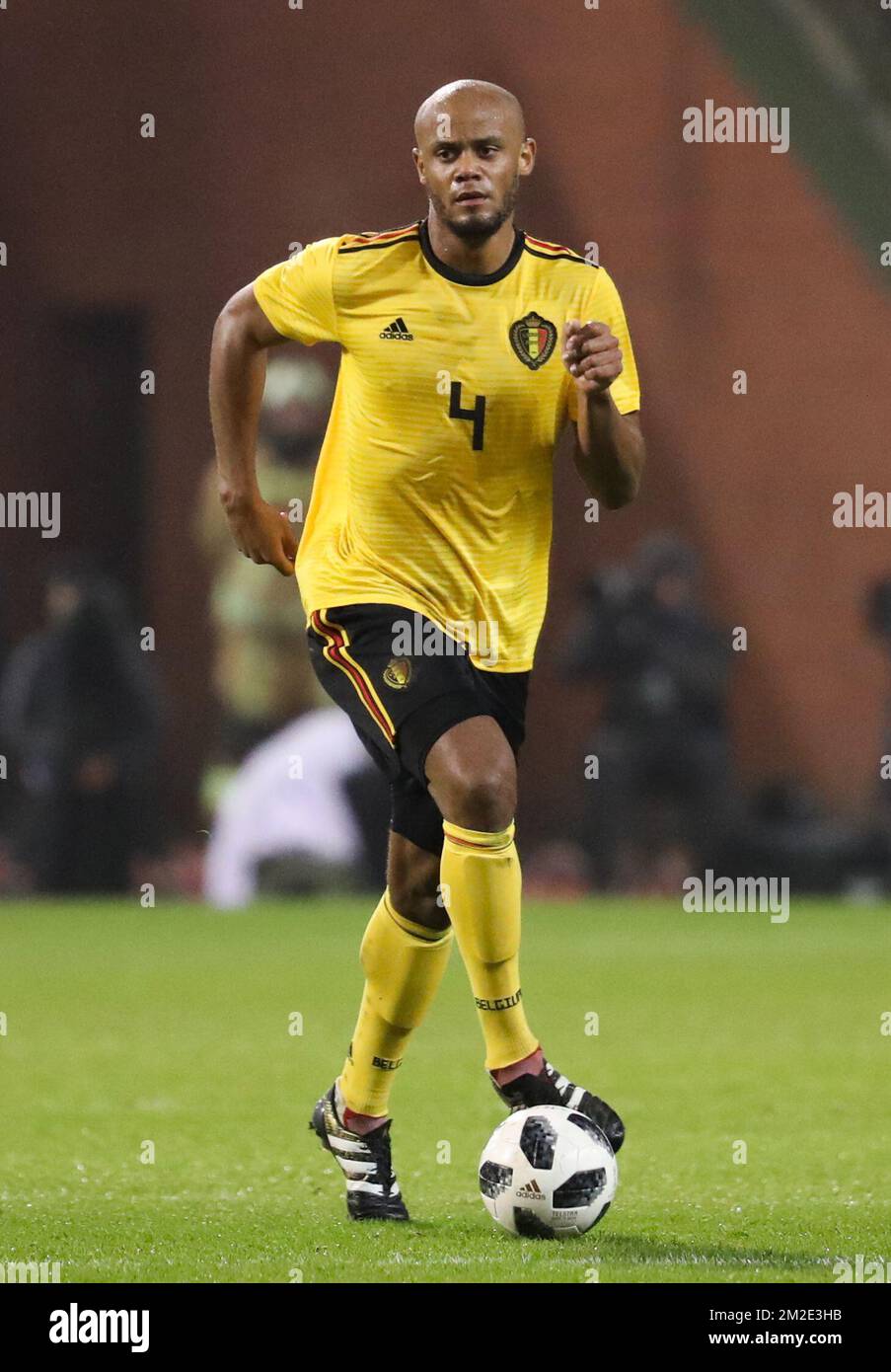Belgium's Vincent Kompany pictured in action during a friendly game ...