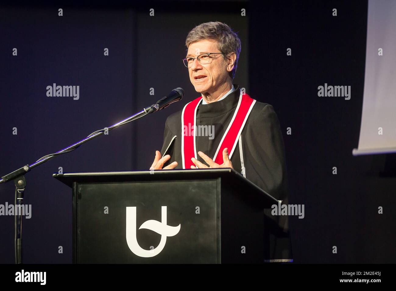 Professor Jeffrey Sachs pictured during a ceremony for the Doctors ...