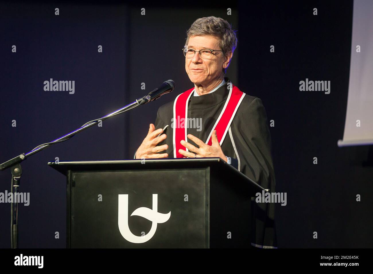 Professor Jeffrey Sachs pictured during a ceremony for the Doctors ...