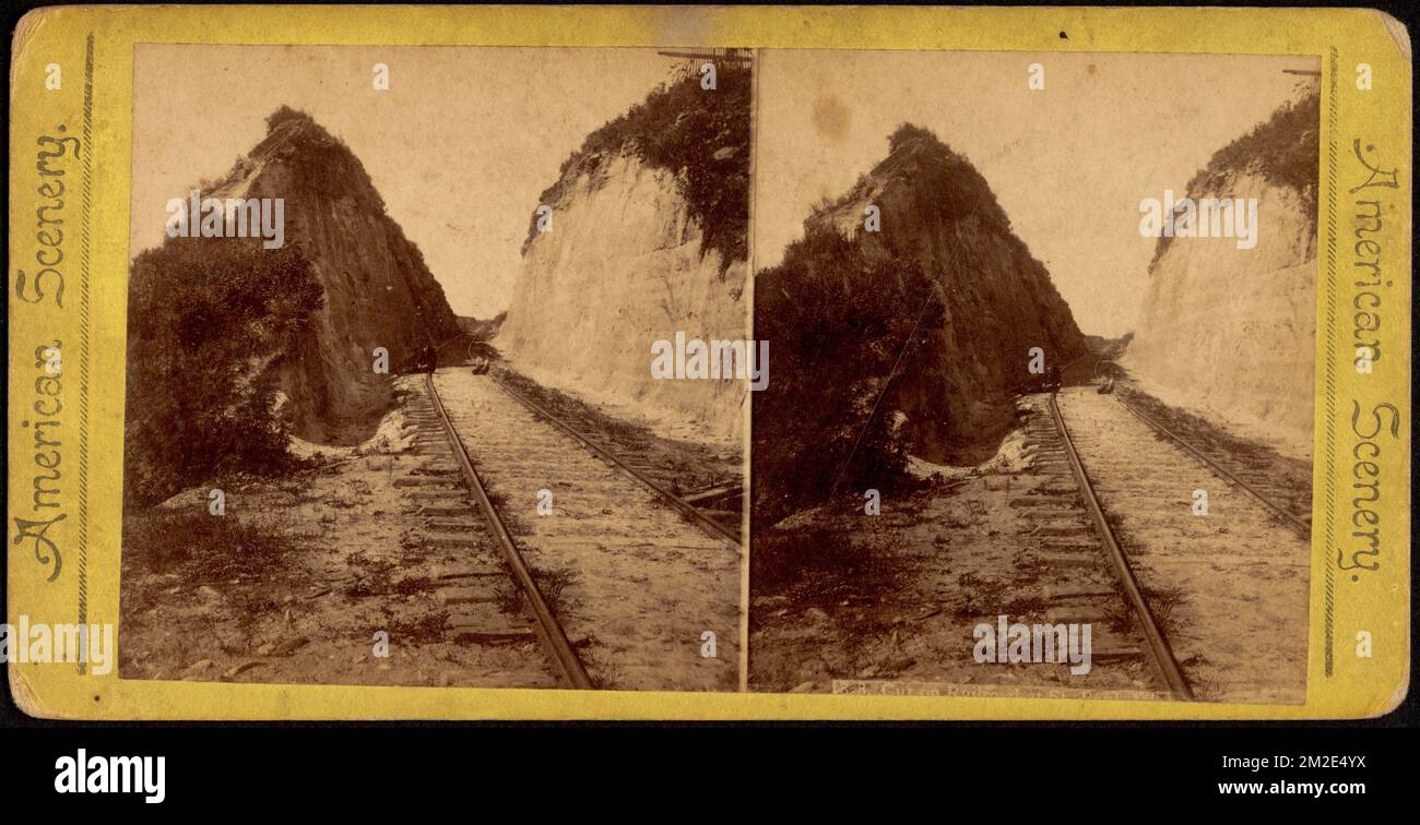 Cut on railroad at St. Paul Mts. , Railroad cuts, Railroad tracks Stock ...