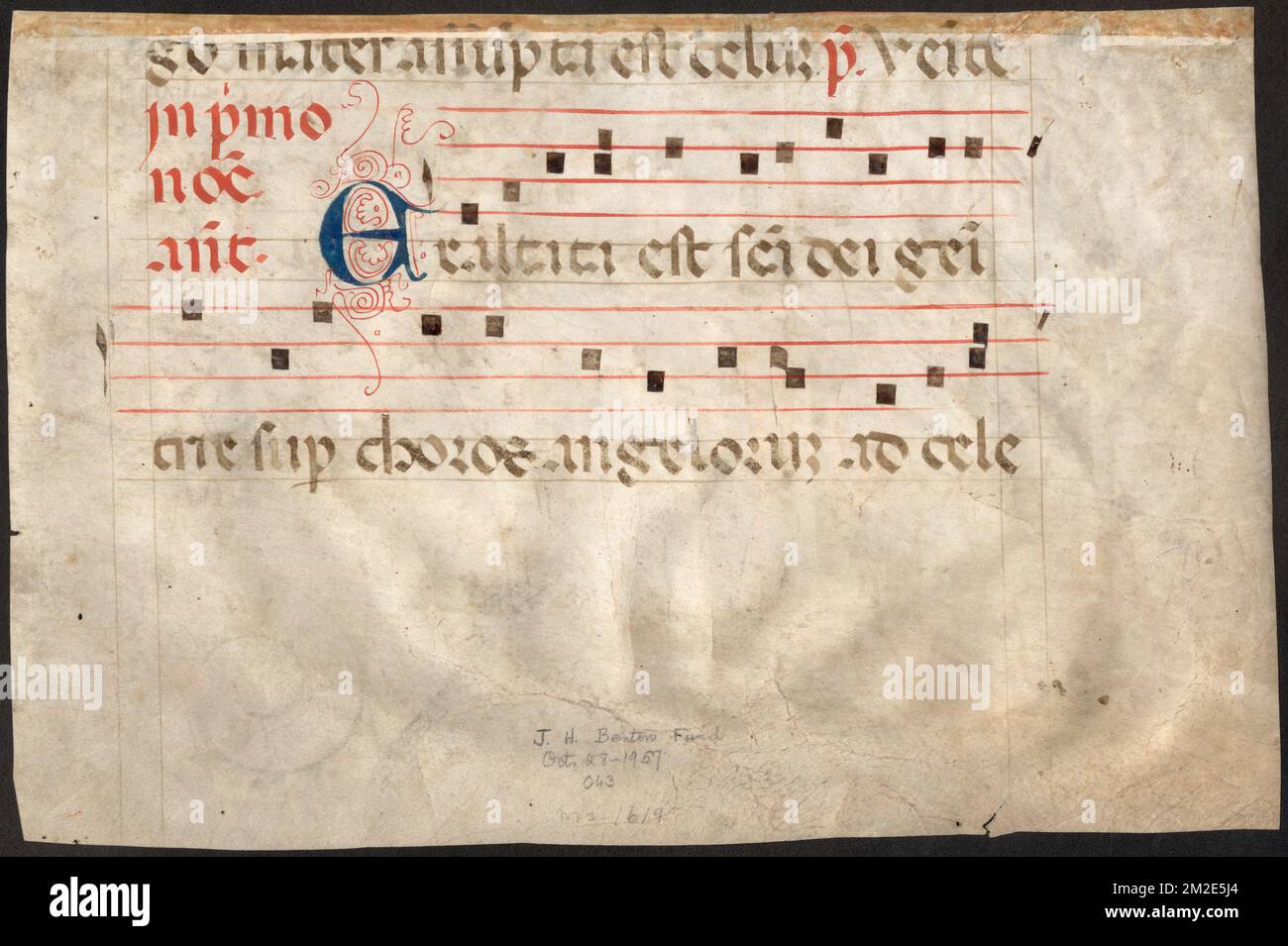 Cutting from a 13th-century antiphonal : in Latin ,. Medieval and Early ...