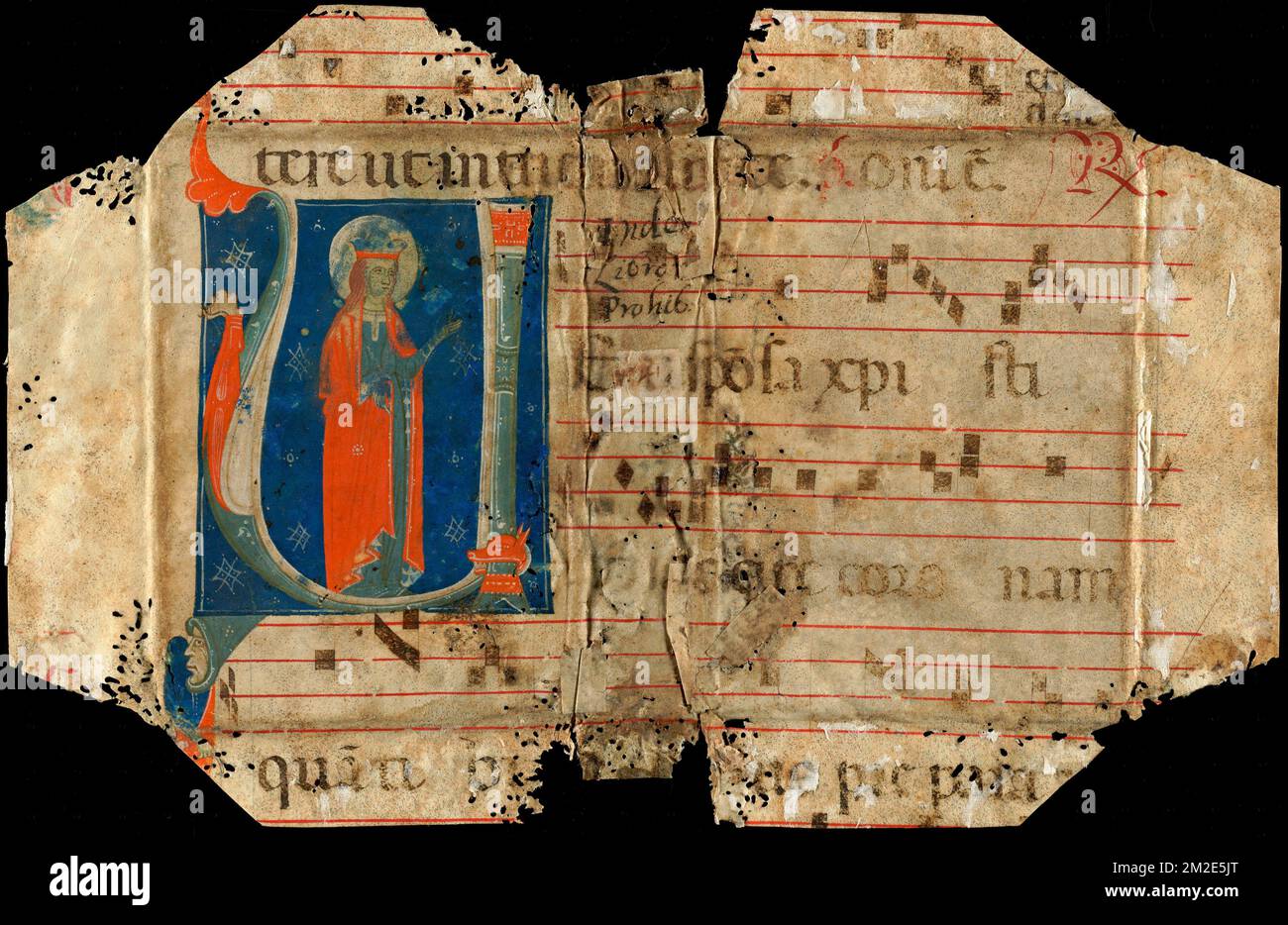Cutting from a 14th-century antiphonal : in Latin ,. Medieval and Early ...