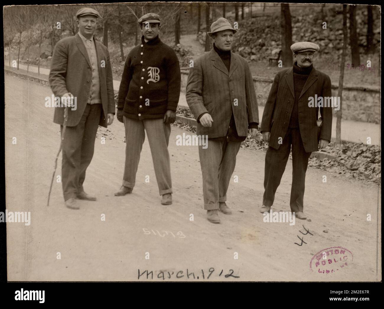 Cy Young, Jake Stahl, Bill Carrigan and Michael T. McGreevy, Boston Red ...