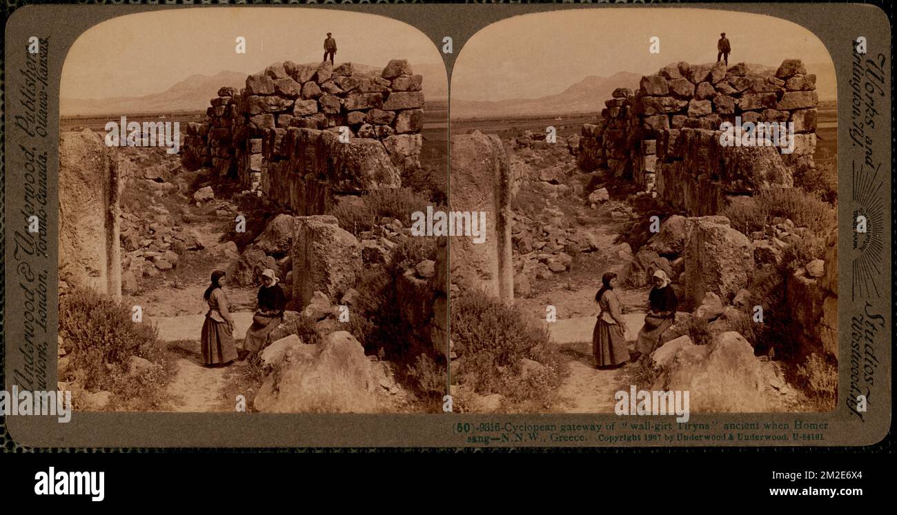 Cyclopean gateway of 'wall-girt Tiryns' ancient when Homer sang - N.N.W ...