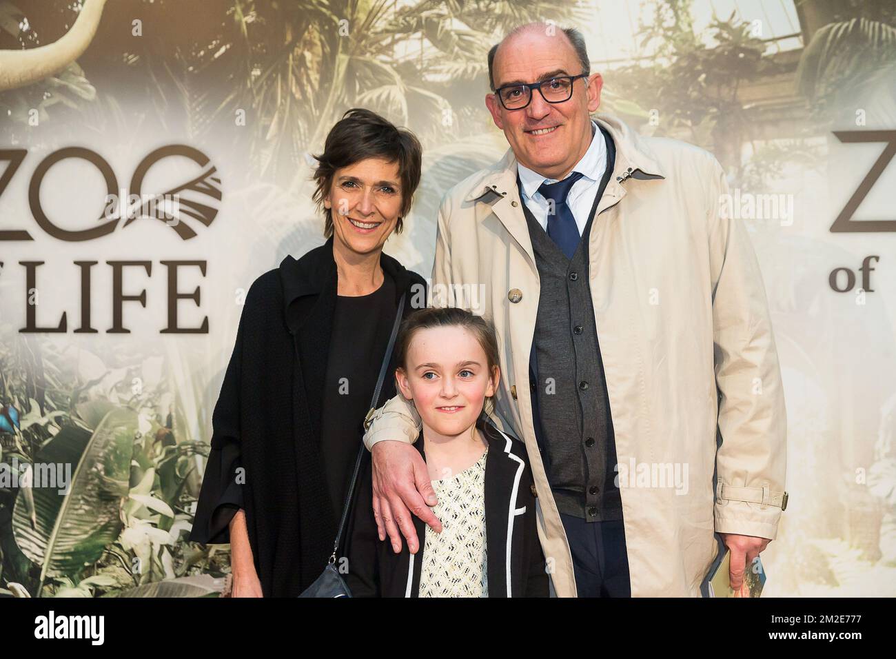 Anja Daems, her husband and child pictured on the red carpet at the ...
