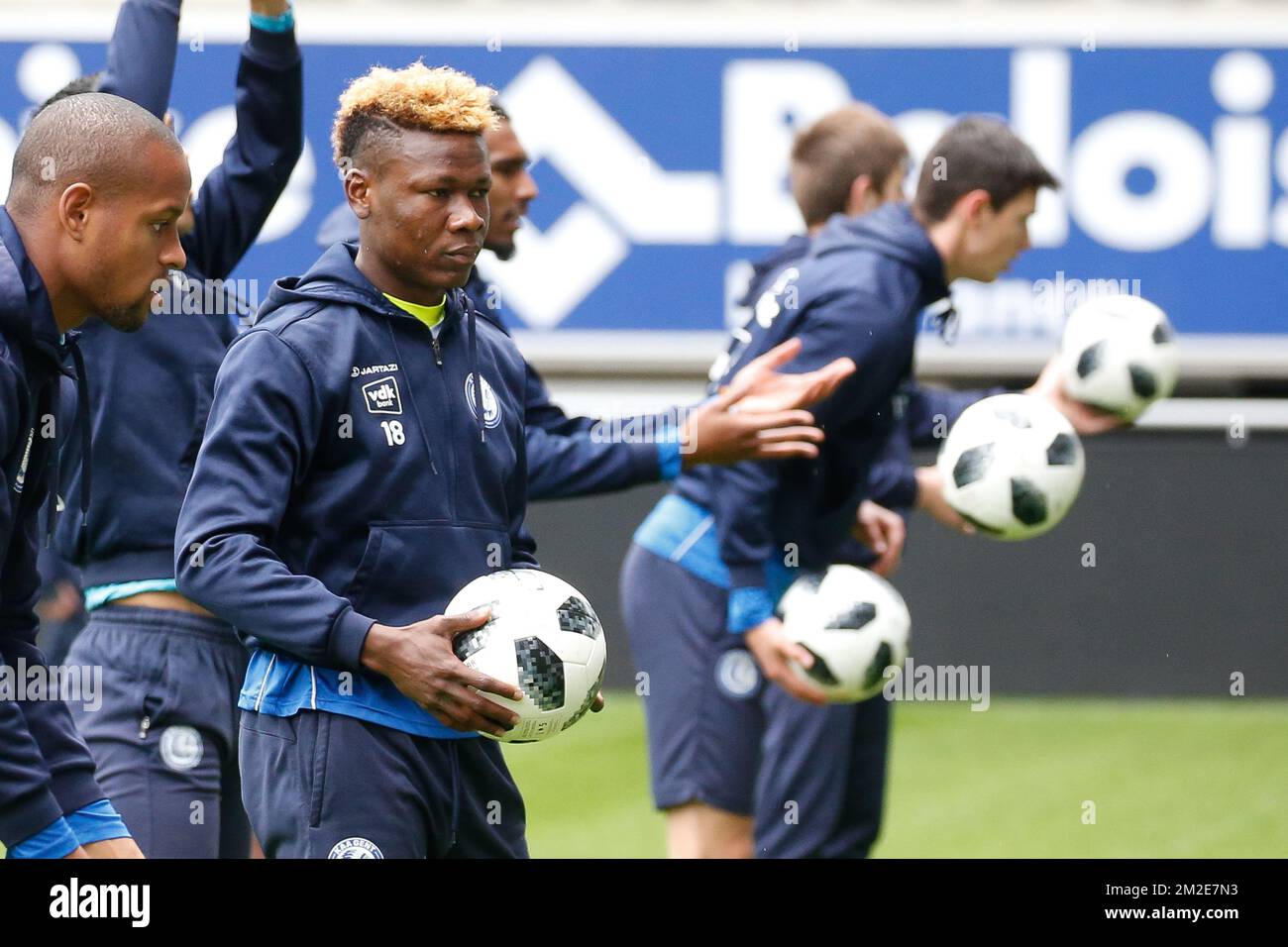 Gent's Samuel Kalu Ojim pictured during a training session of Belgian ...