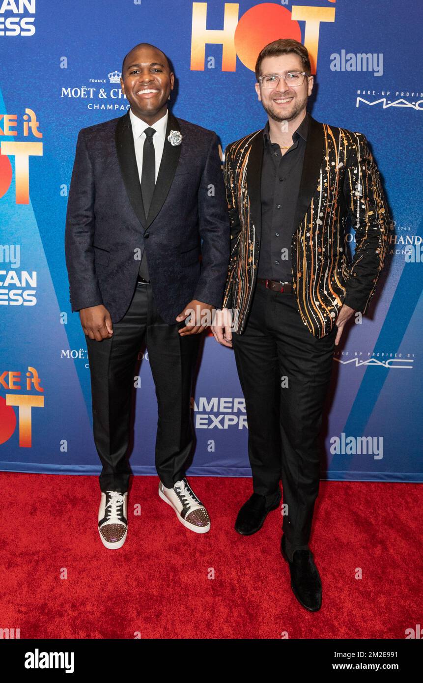 Bryan Carter and Charlie Rosen attends opening night for Some Like It Hot on Broadway at Shubert ...