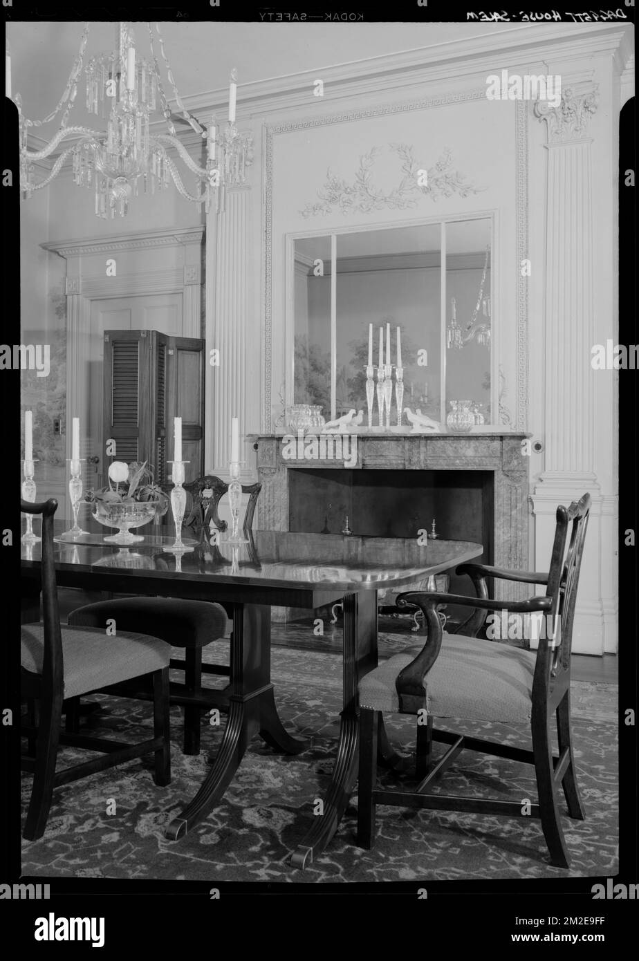 Daggett House, Salem: interior, dining room fireplace , Dining rooms ...