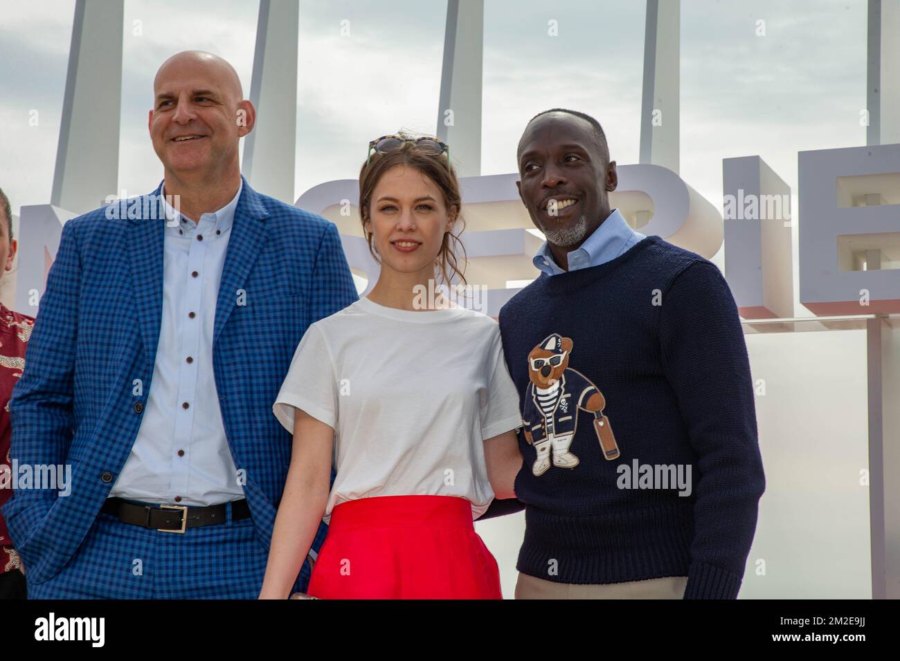 Harlan Coben, Paula Beer and Michael Kenneth Williams at photocall of ...