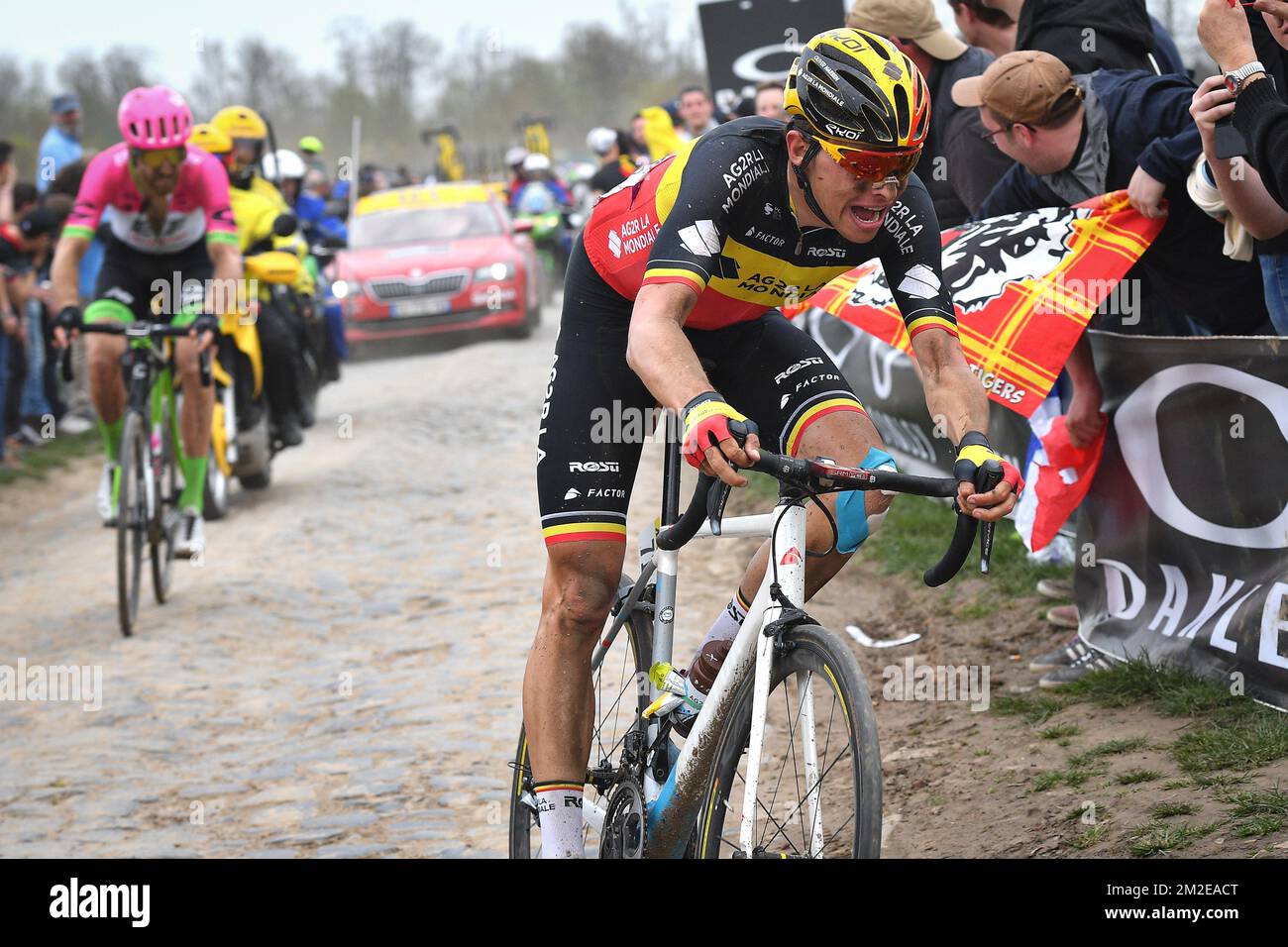 Belgian Oliver Naesen of AG2R La Mondiale pictured in action at 'le ...