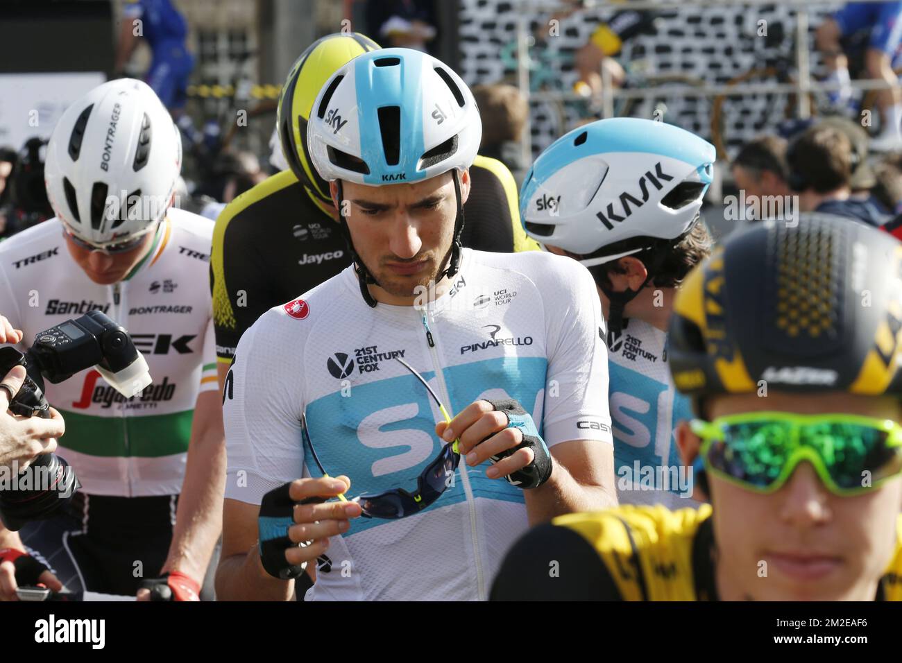 Italian Gianni Moscon of Team Sky pictured at the 116th edition of the ...
