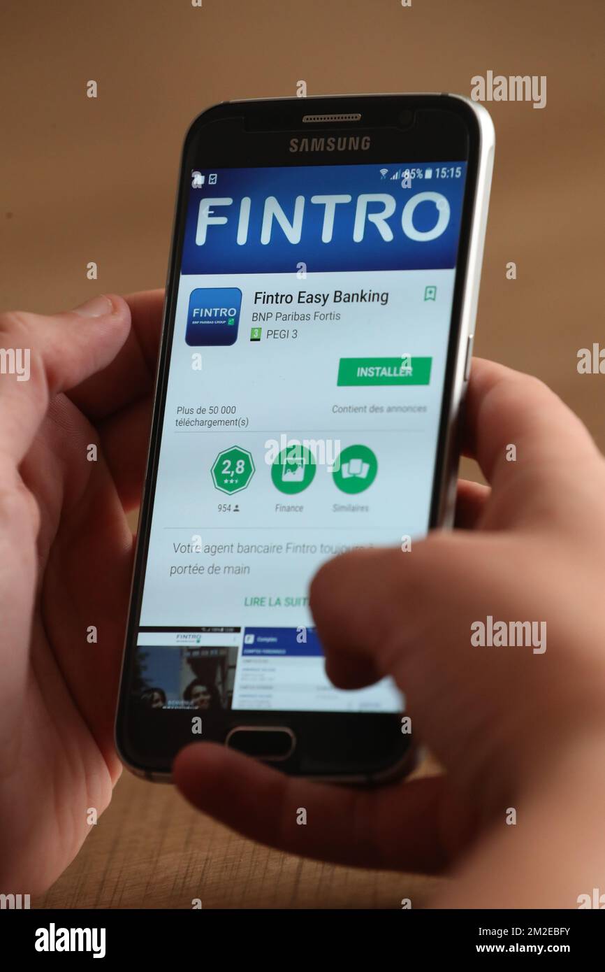 Illustration picture shows the installation of the mobile phone app of ...