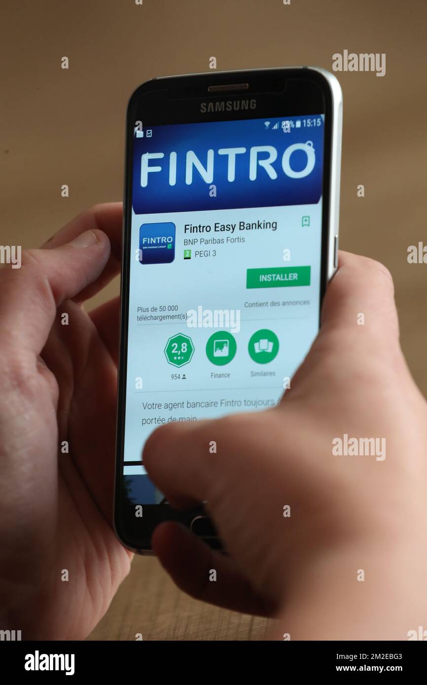 Illustration picture shows the installation of the mobile phone app of ...