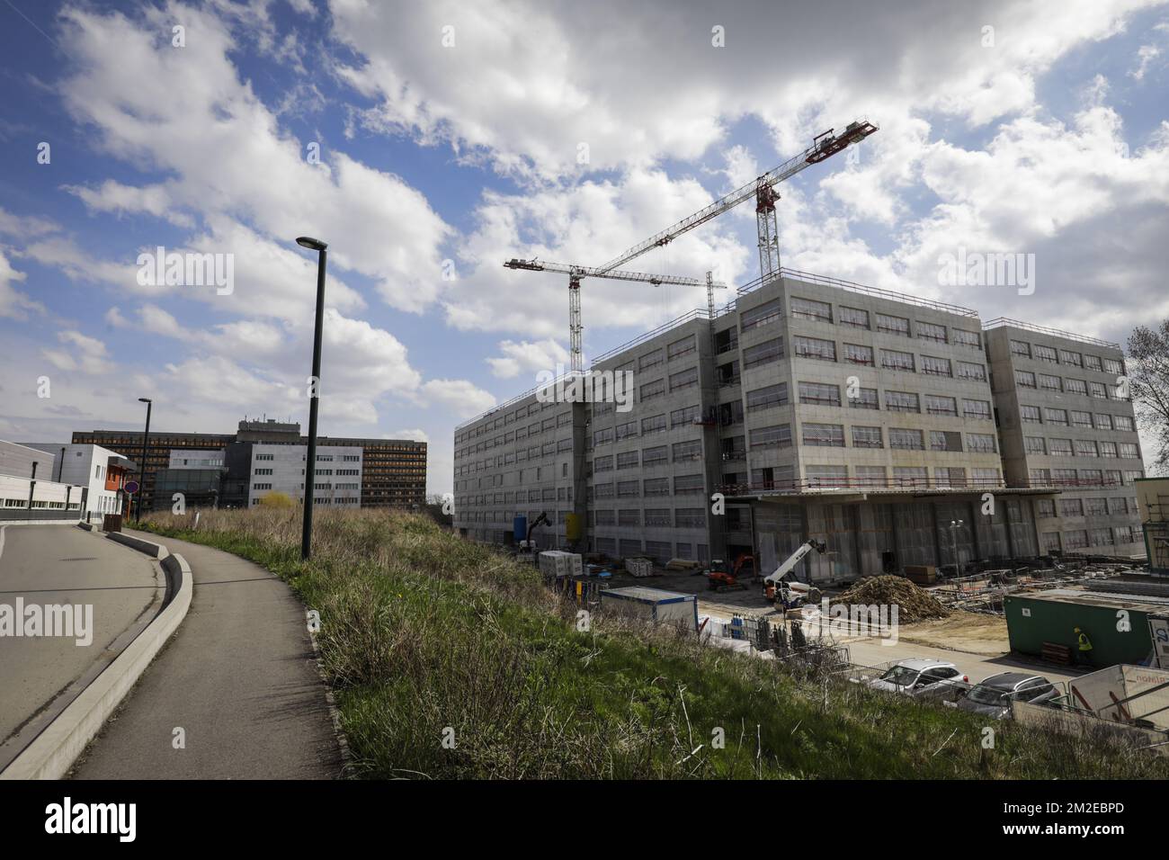 Illustration picture shows the construction site of the new Erasme ...