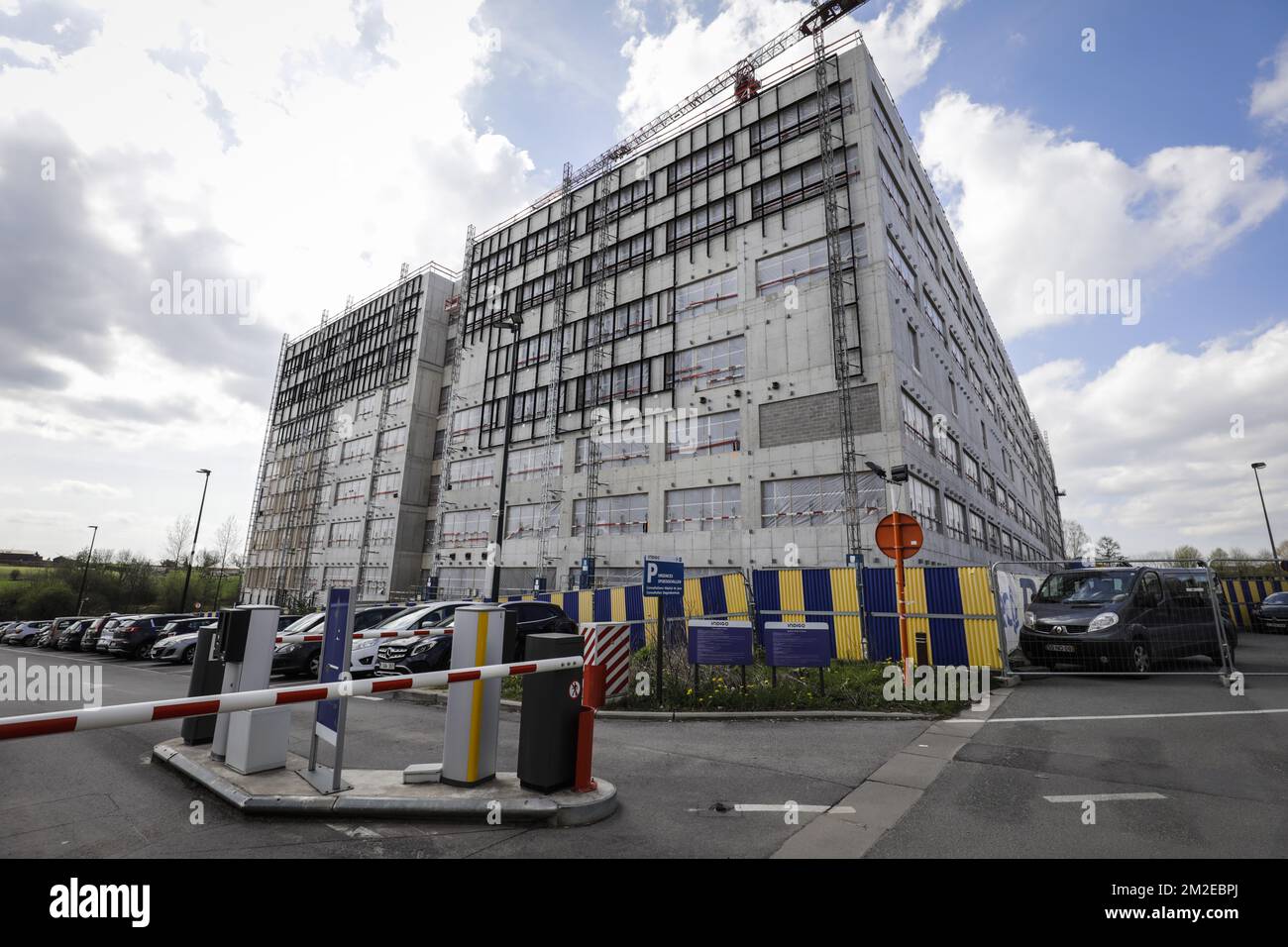 Illustration picture shows the construction site of the new Erasme ...