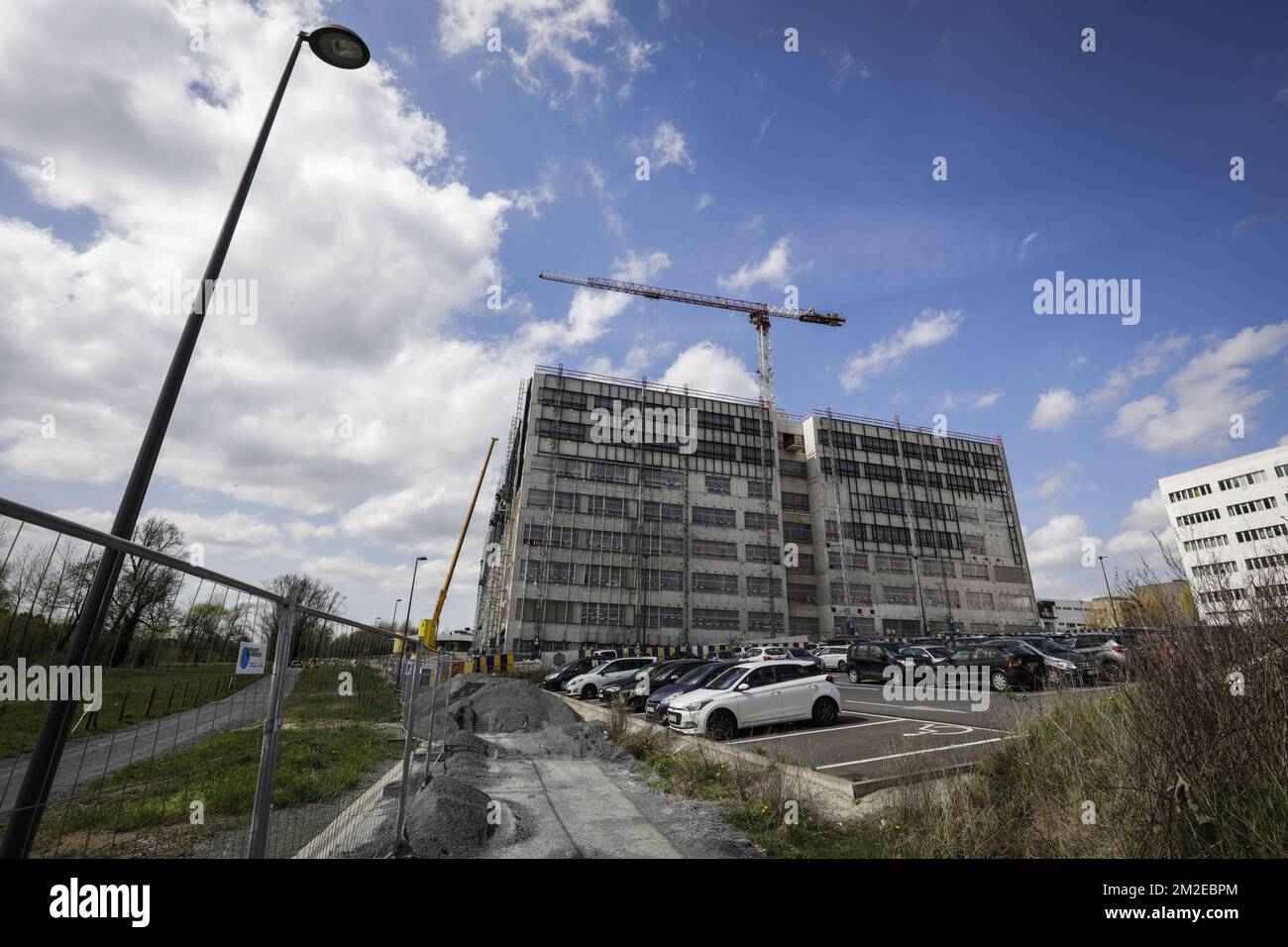 Illustration picture shows the construction site of the new Erasme ...