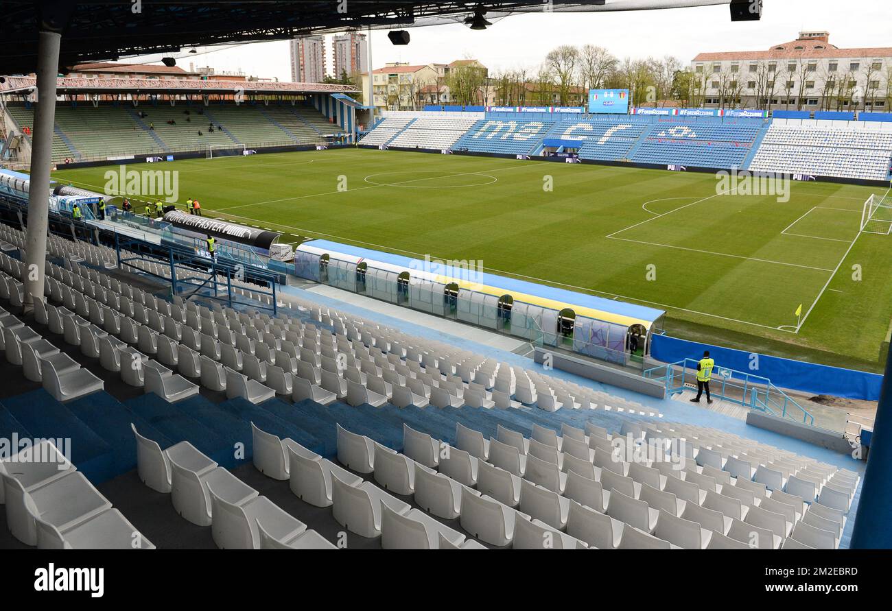 The 'Stadio Paolo Mazza' stadium pictured before a soccer game between ...