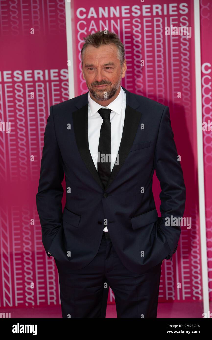 Tom Waes from the serie 'Undercover' on the pink carpet of the Cannes ...