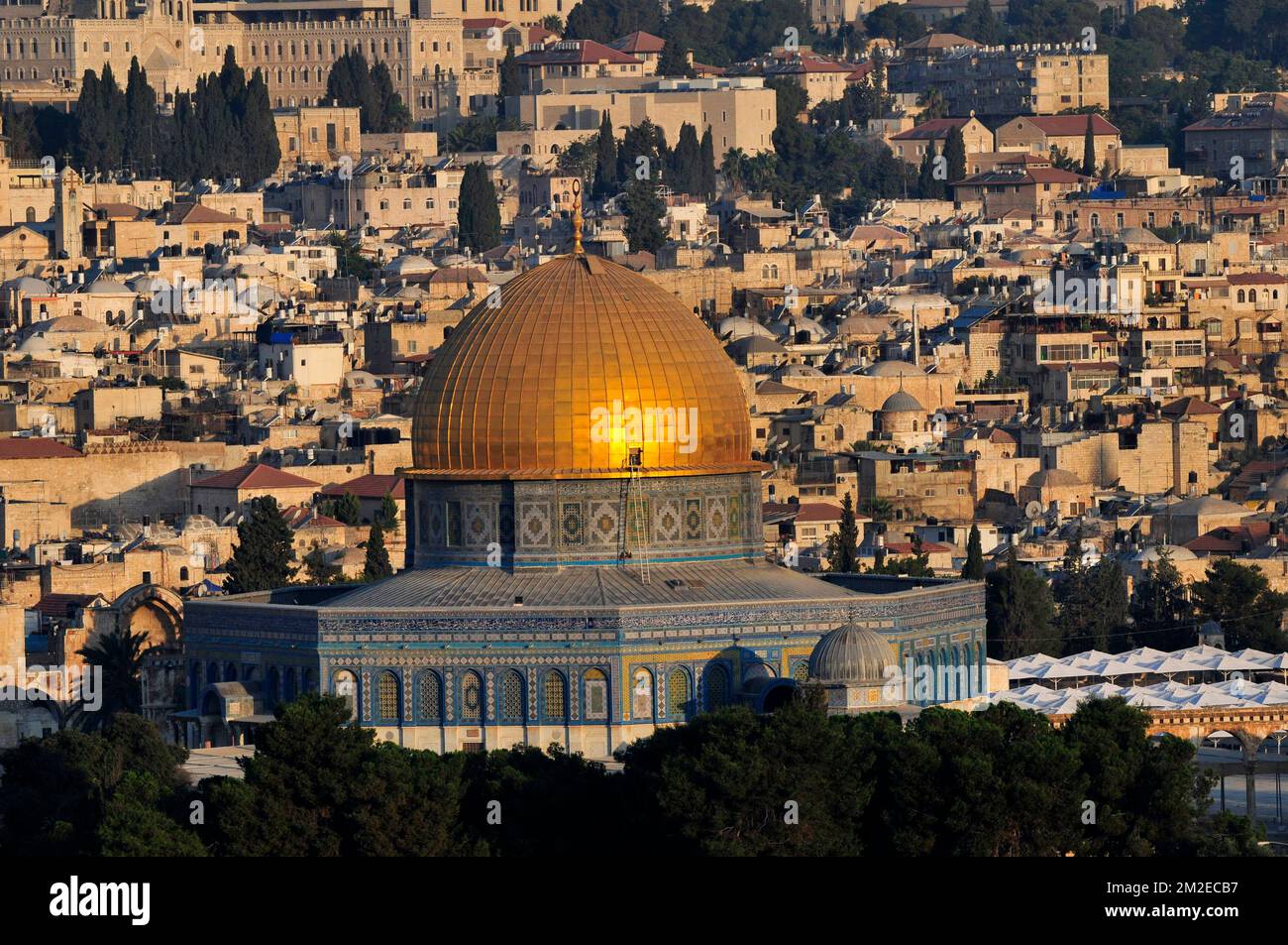 Early morning views of Jerusalem from the Mount of Olives in East ...