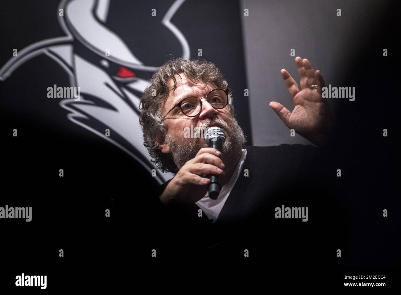 Mexican film director Guillermo del Toro pictured during a masterclass ...