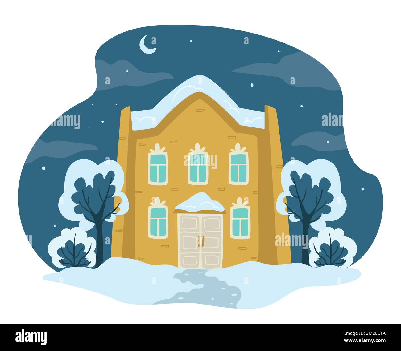 January countryside Stock Vector Images - Alamy
