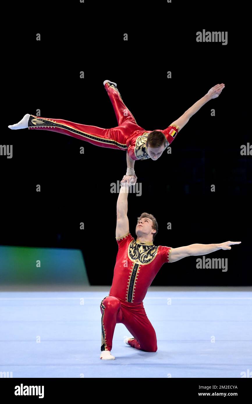 The Belgian Men's pair, Kilian Goffaux and Robin Casse pictured during ...
