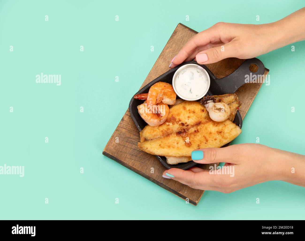 Greek food assortment on color background. Traditional food. Creative ...