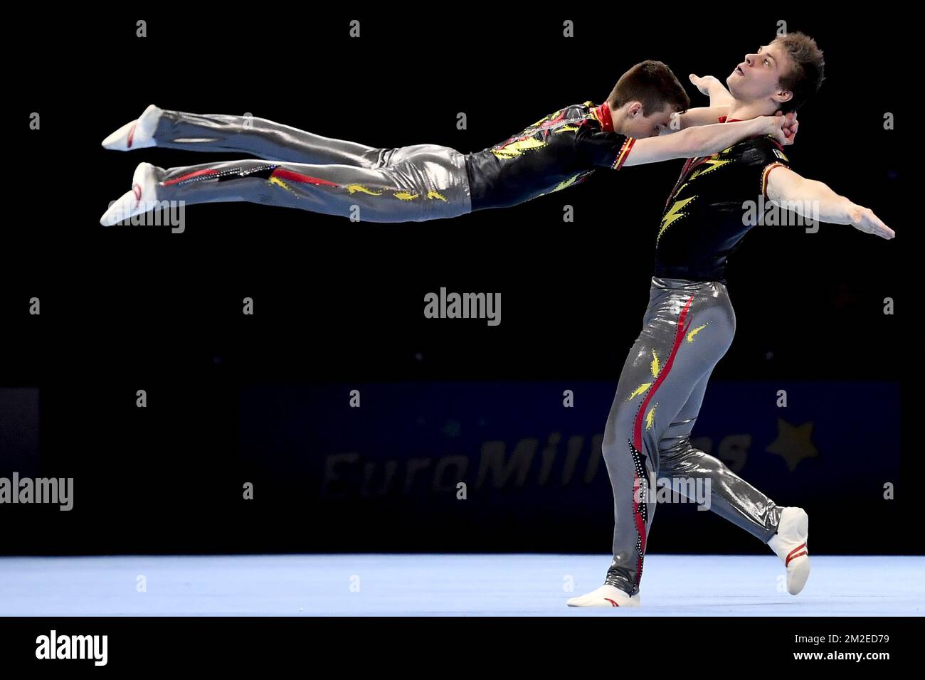 Belgian pair Robin Casse and Kilian Goffaux pictured in action during ...