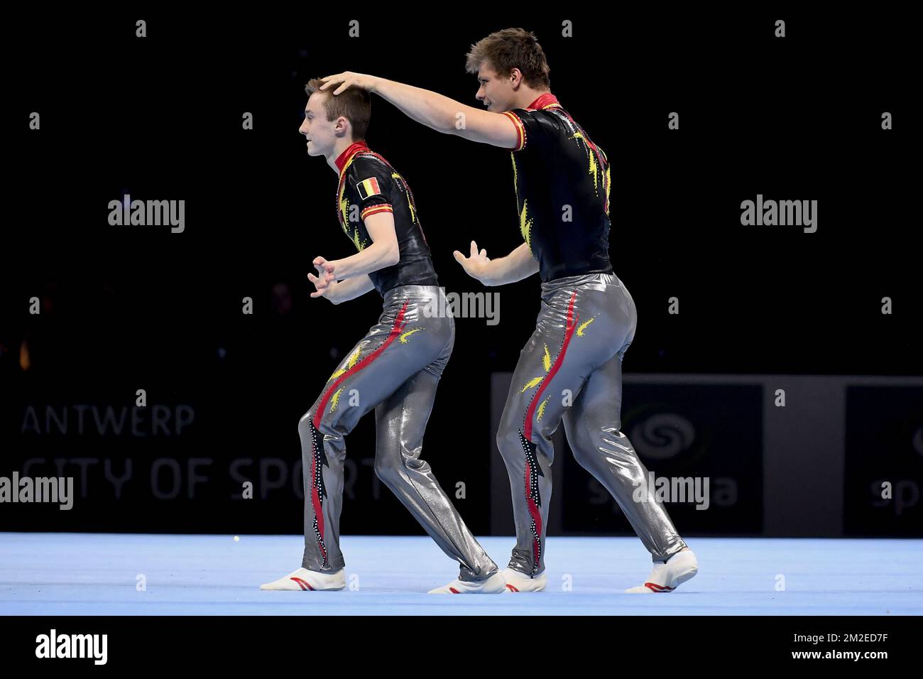 Belgian pair Robin Casse and Kilian Goffaux pictured in action during ...