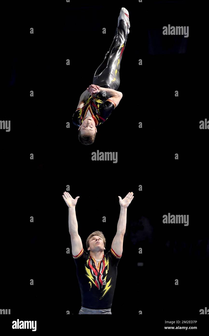 Belgian pair Robin Casse and Kilian Goffaux pictured in action during ...