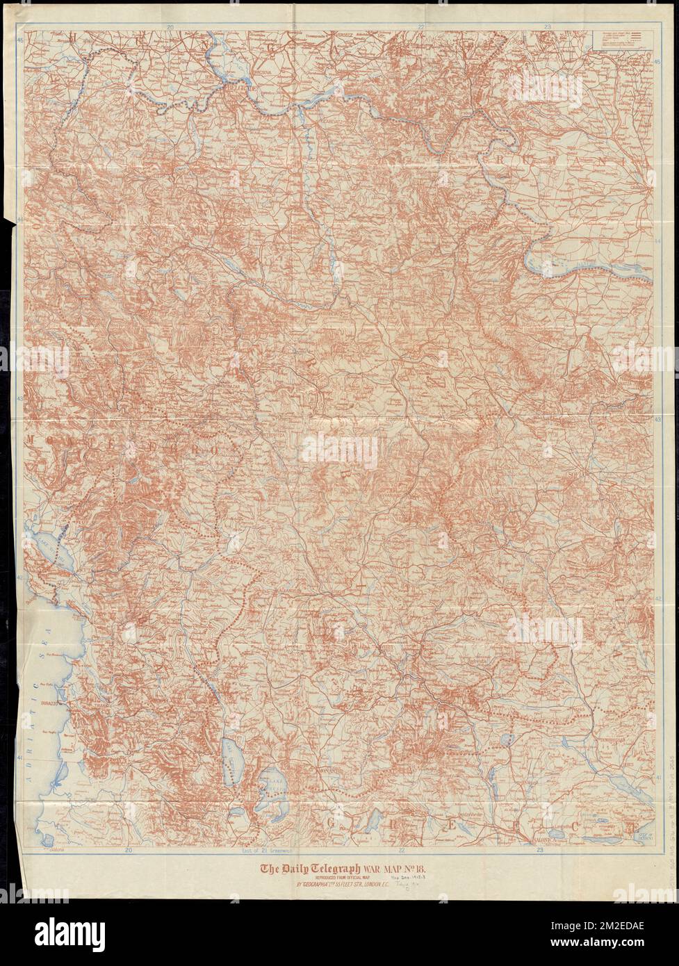 The Daily telegraph war map no. 18 , World War, 1914-1918, Campaigns ...