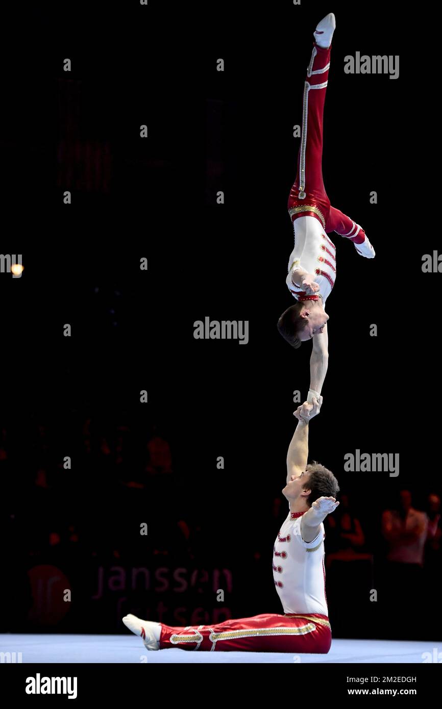 Belgian pair Robin Casse and Kilian Goffaux pictured in action during ...
