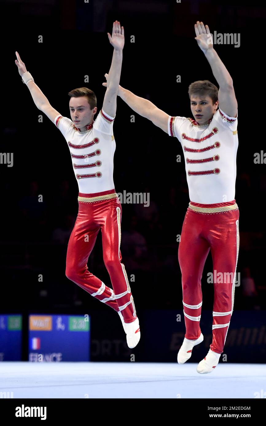 Belgian pair Robin Casse and Kilian Goffaux pictured in action during ...