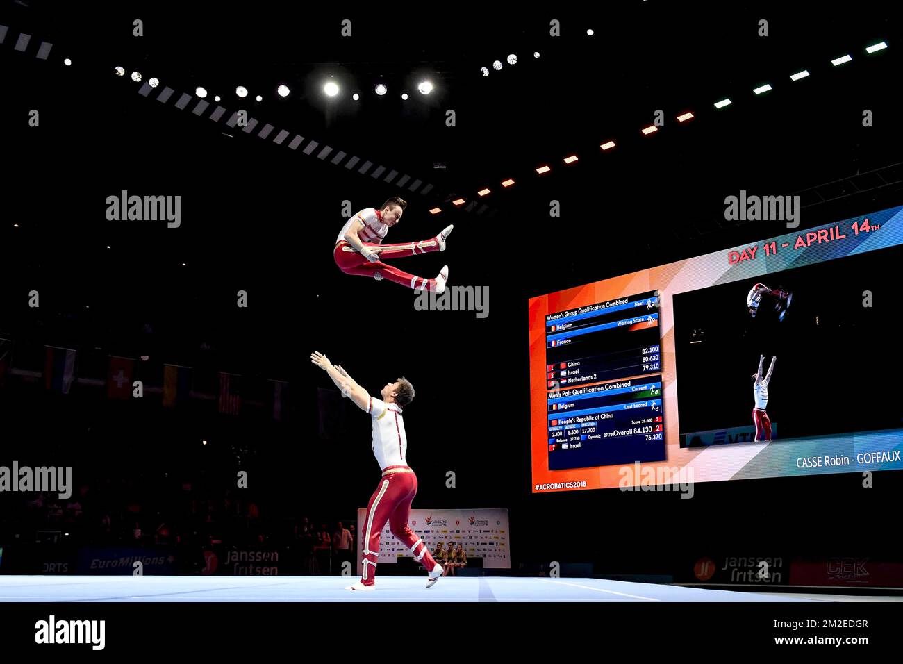 Belgian pair Robin Casse and Kilian Goffaux pictured in action during ...
