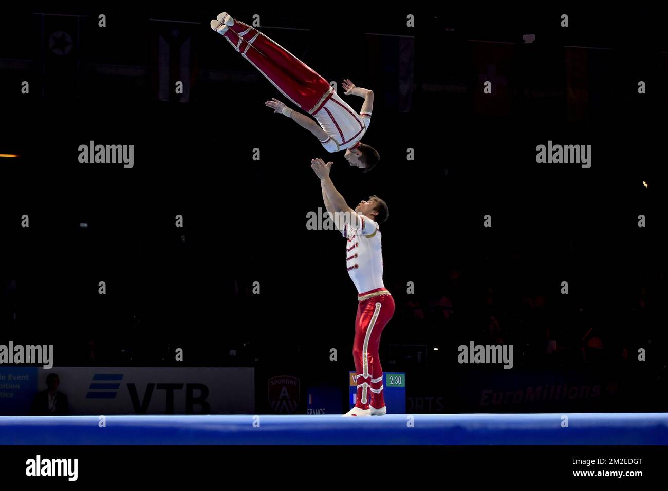 Belgian pair Robin Casse and Kilian Goffaux pictured in action during ...