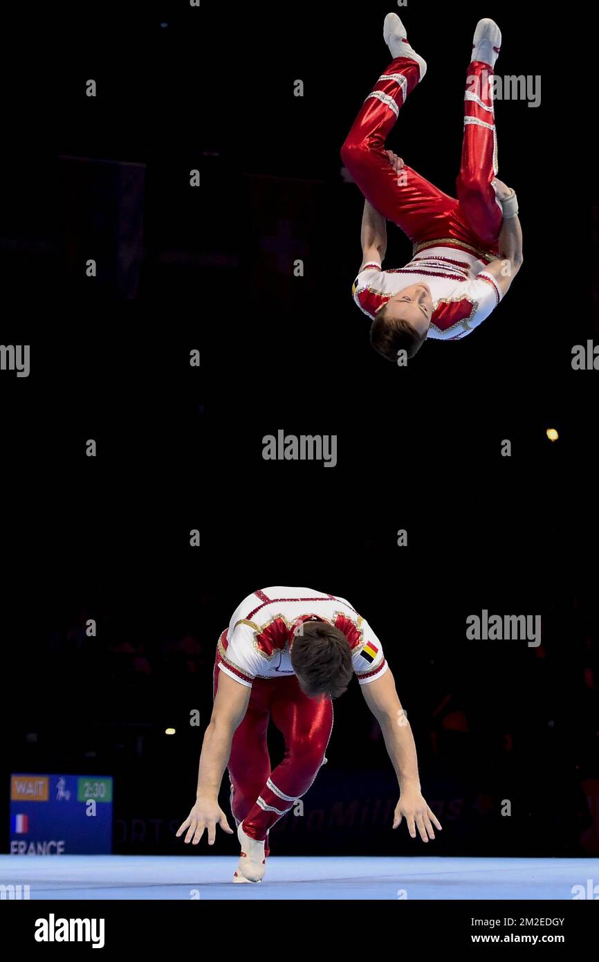 Belgian pair Robin Casse and Kilian Goffaux pictured in action during ...