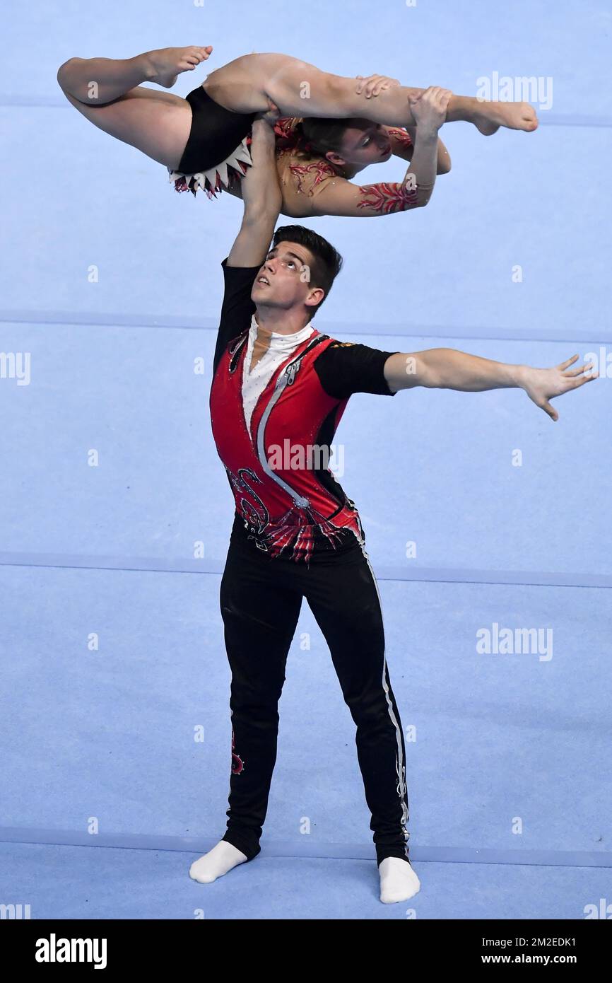 Germany mixed pair Max Hoppe and Vanessa Schippan pictured in action ...