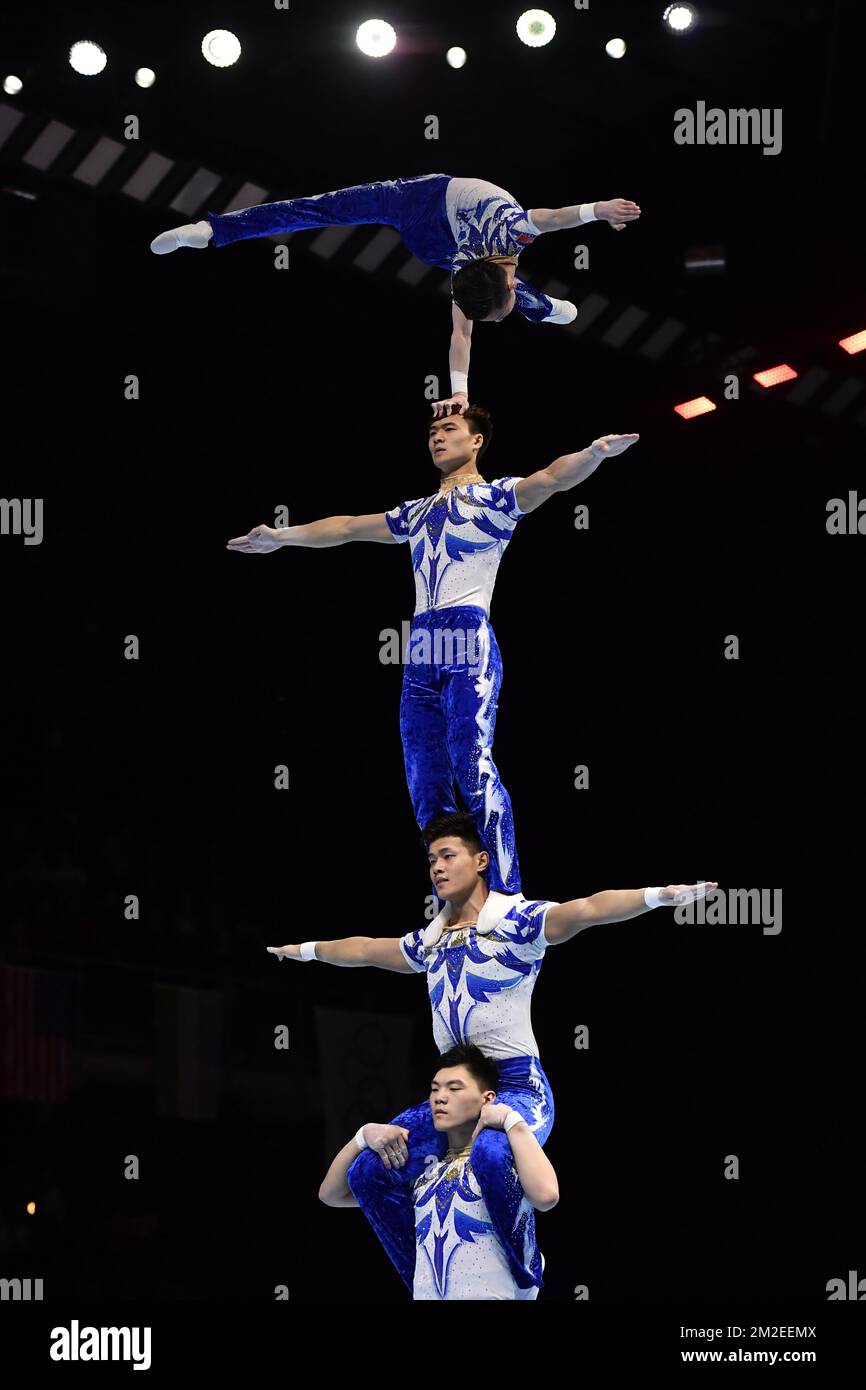 China Men's Group Fu Zhi, Pei Guo, Jiang Heng, Zhang Junshuo pictured ...