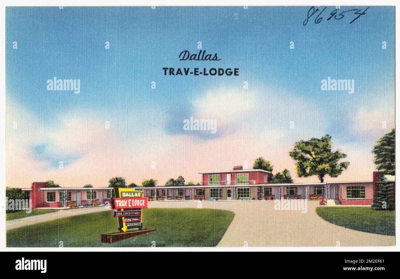 Dallas Trav-E-Lodge , Motels, Tichnor Brothers Collection, postcards of ...
