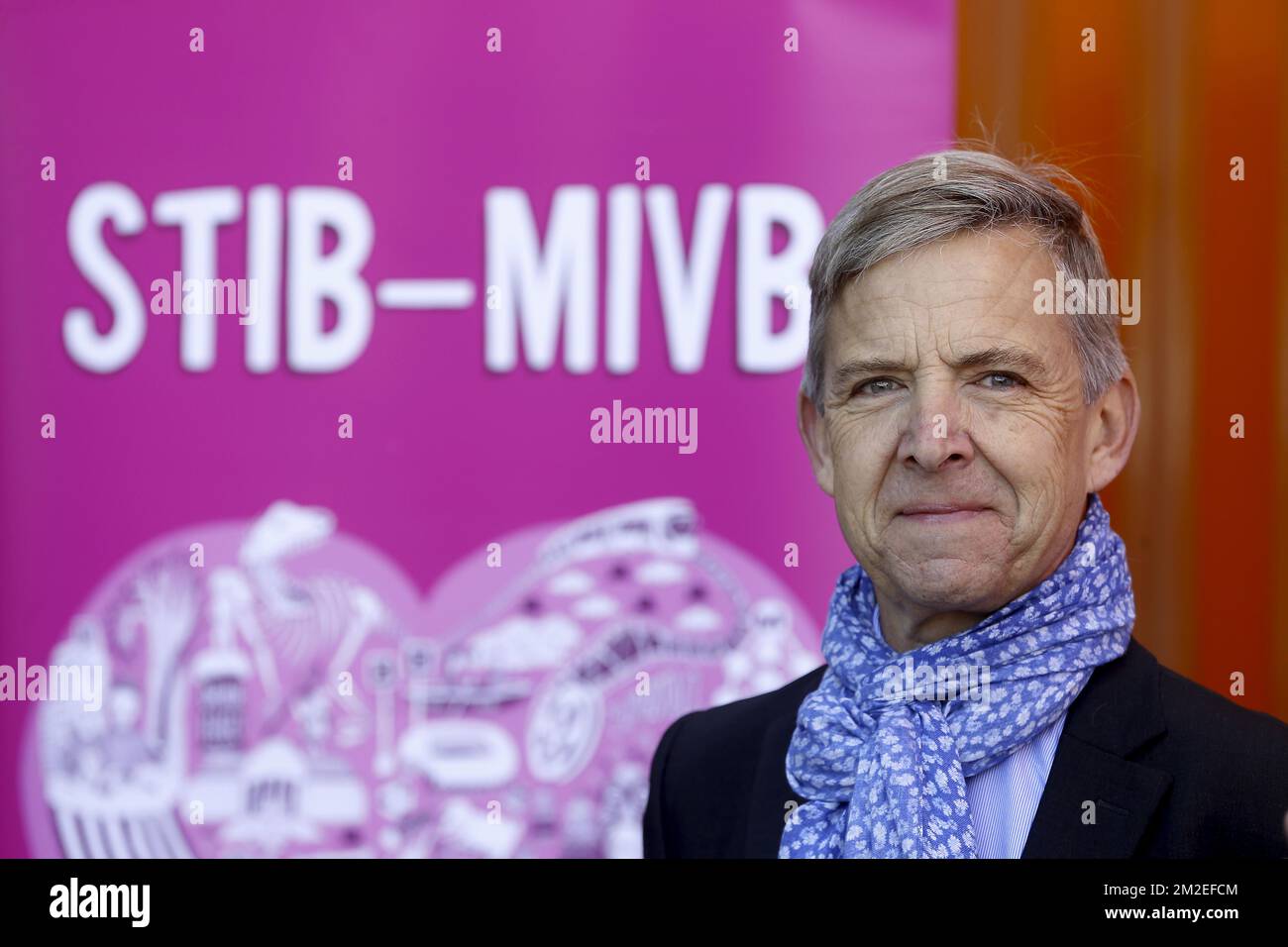 MIVB-STIB CEO Brieuc de Meeus pictured during the presentation of the ...