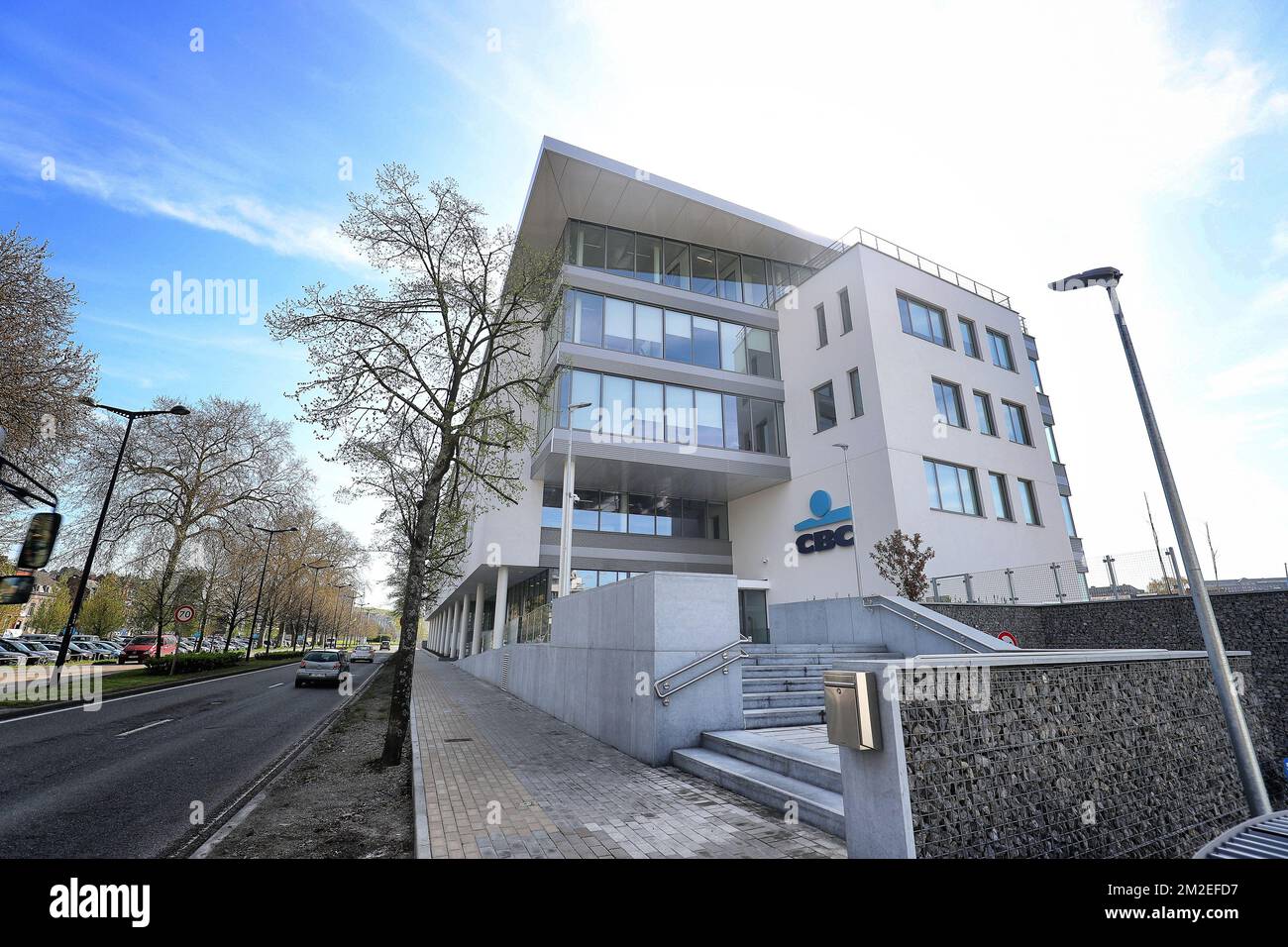 Illustration picture shows the new headquarters of the 'CBC Banque ...