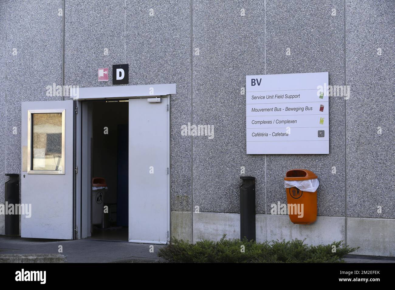 Illustration picture shows the STIB - MIVB depot during the ...