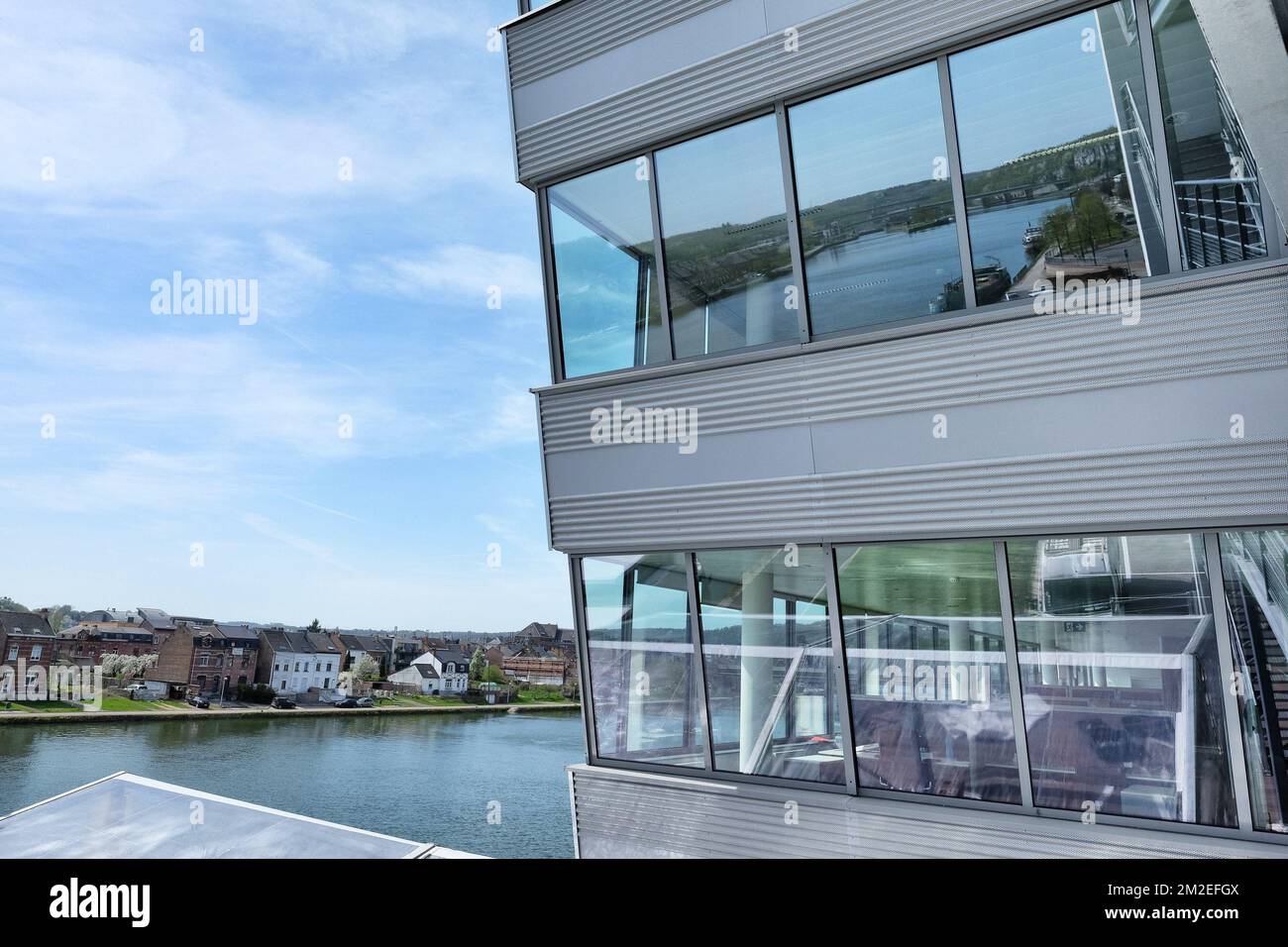 Illustration picture shows the new headquarters of the 'CBC Banque ...